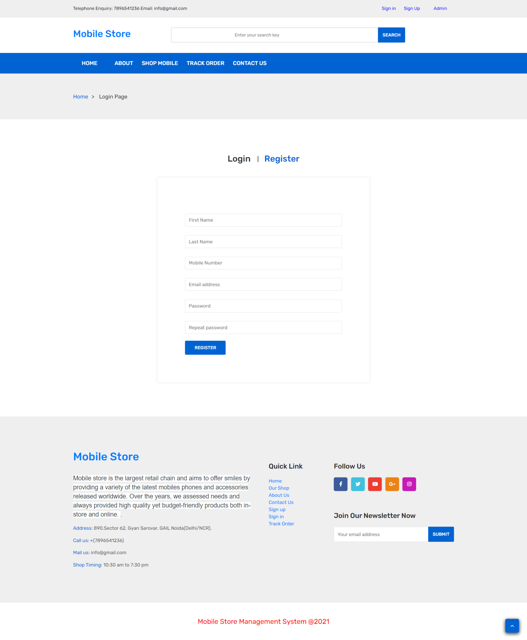 Mobile Store Management System